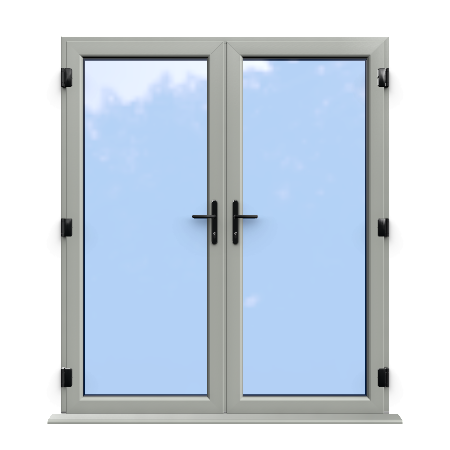 Agate Grey Double Glazed UPVC French Door | Doorland UK